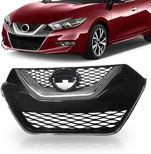 Front Bumper Grille Black With Chrome Mesh Grill For 2016 2017 2018 ...