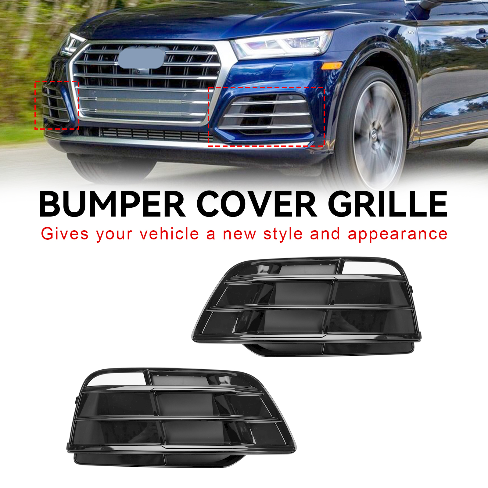 Front Bumper Grille Grill 80A807679MRU6 Fit For Audi Q5 SQ5 Pre ...