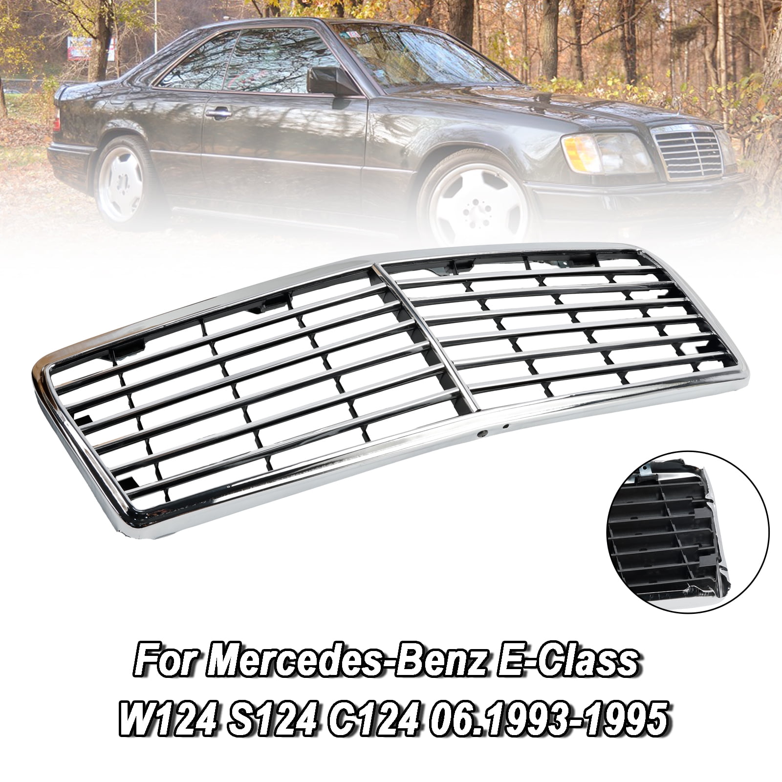 Front Bumper Grille Grill Fit For Mercedes-Benz E-Class W124 S124 C124 ...