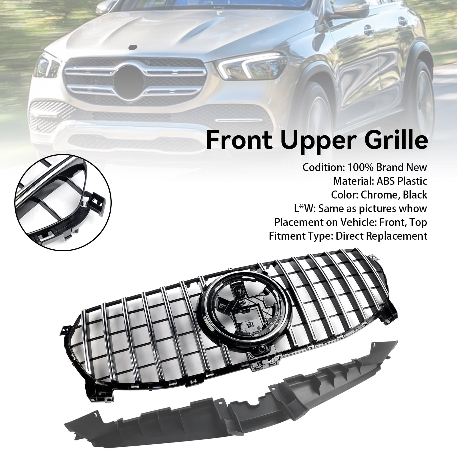 Front Bumper Grille Grill Fit for Mercedes Benz GLE-Class W167 GLE350 ...