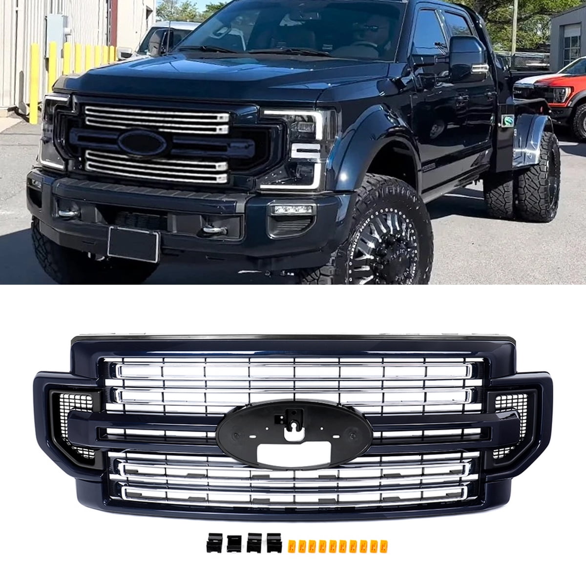 Front Bumper Grille HX Antimatter Blue Grill Mesh For 2020 2021 2022 ...