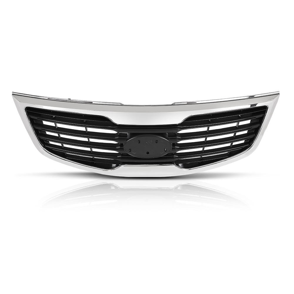 Front Bumper Grille with Chrome Molding Plastic Fit for Kia Sportage ...