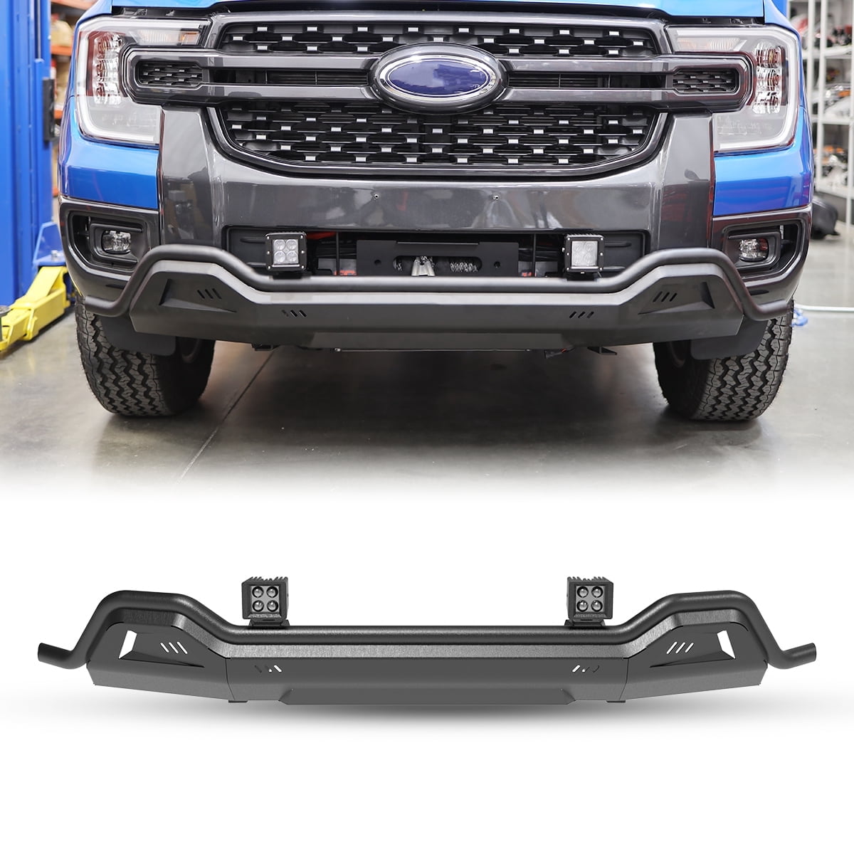 Front Bumper Guard for 2024-2026 Ford Ranger,Heavy Duty Steel - Walmart.com