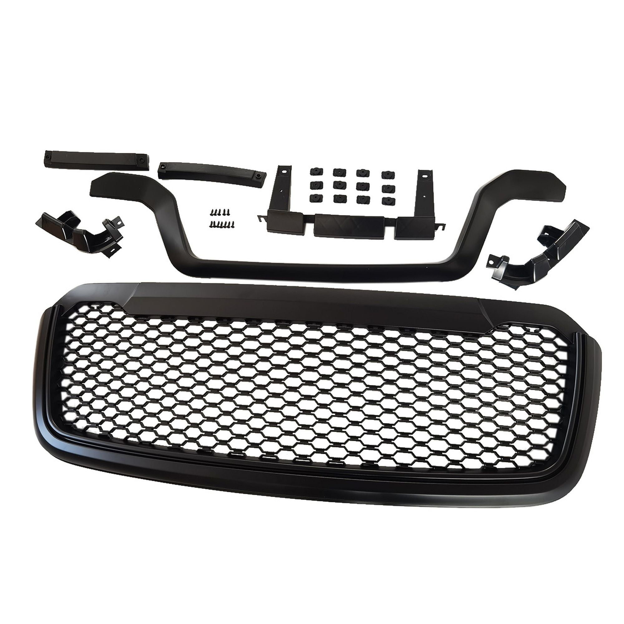 Front Bumper Hood Grille Matte Black For 2013 2014 2015 2016 2017 2018 ...