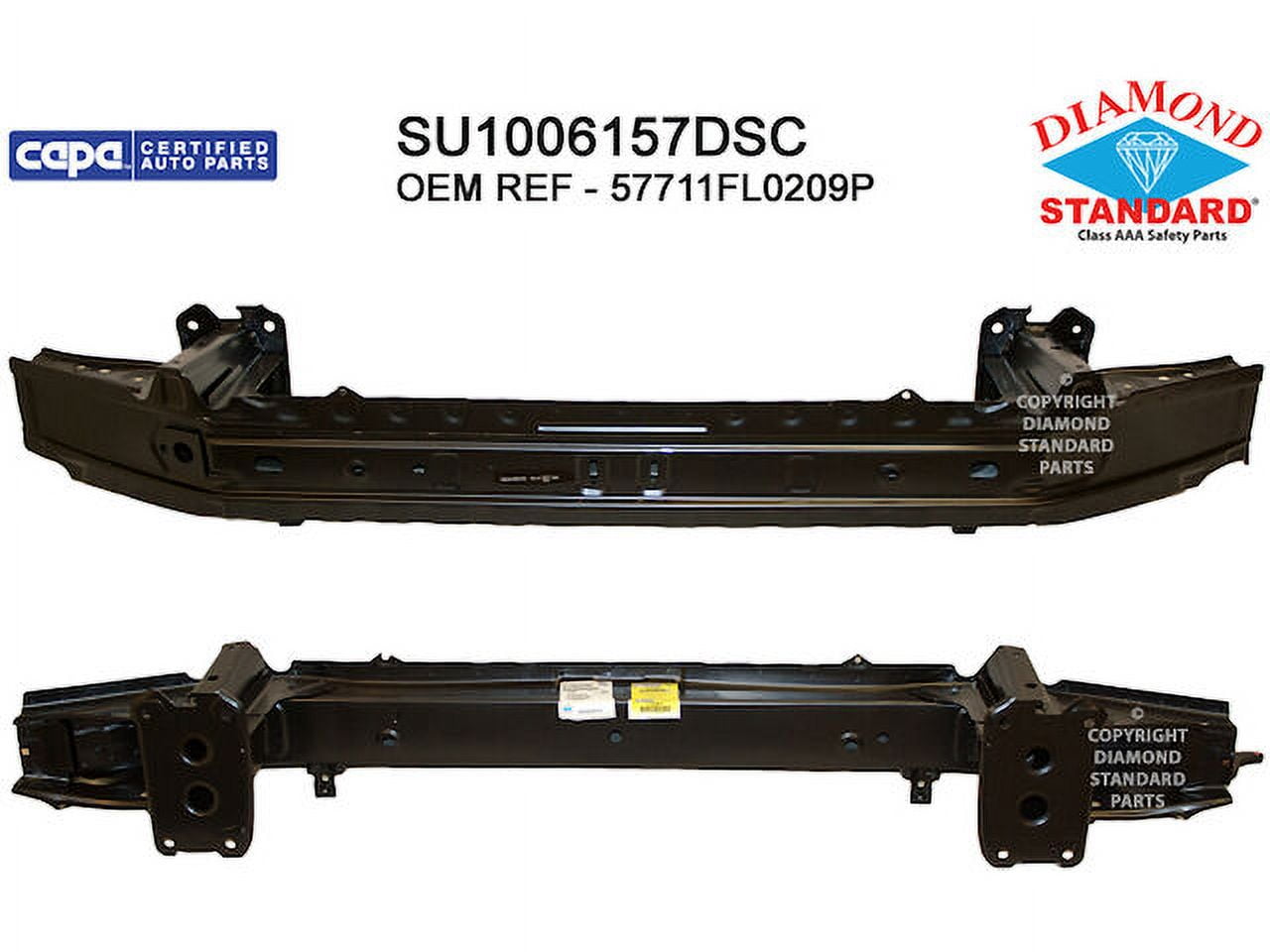 Front Bumper Impact Bar - Compatible with 2018 - 2023 Subaru Crosstrek ...