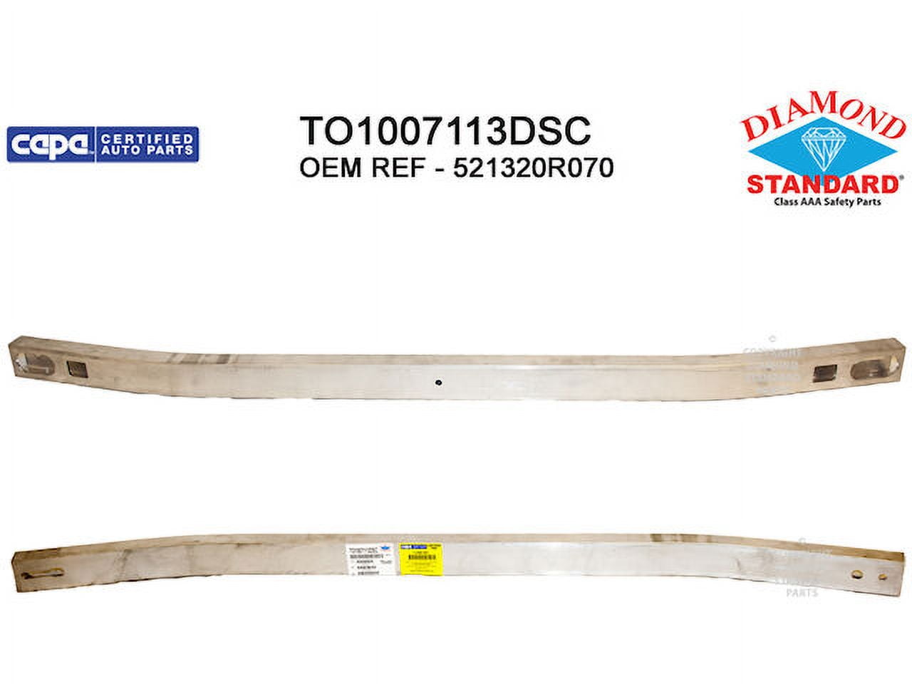 Front Bumper Impact Bar - Compatible with 2021 - 2023 Toyota Venza 2022 ...