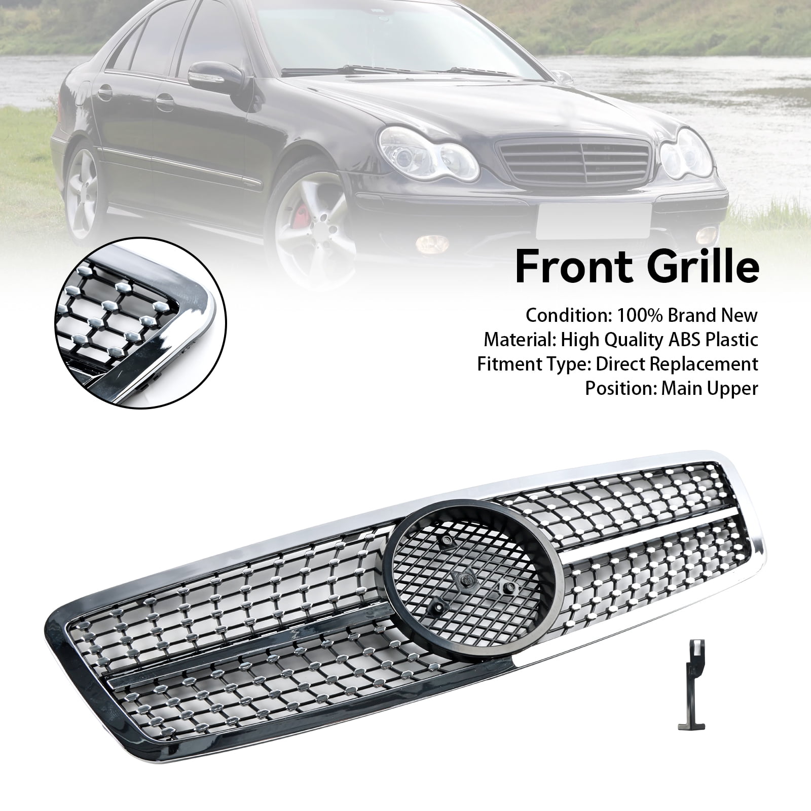 Front Bumper Kidney Grille Grill Fit for Mercedes W203 C230 C320 C240 ...