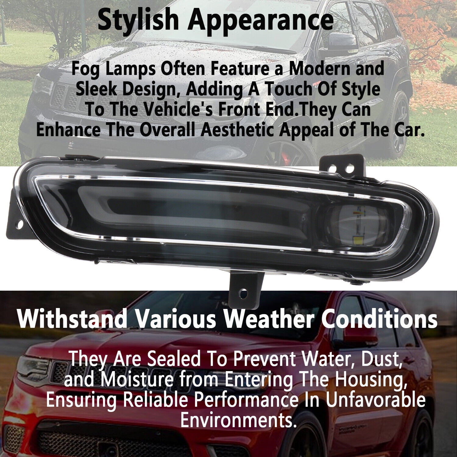 Front Bumper LED Fog Lights Driving Lamps Right for 2017-22 Jeep Grand ...