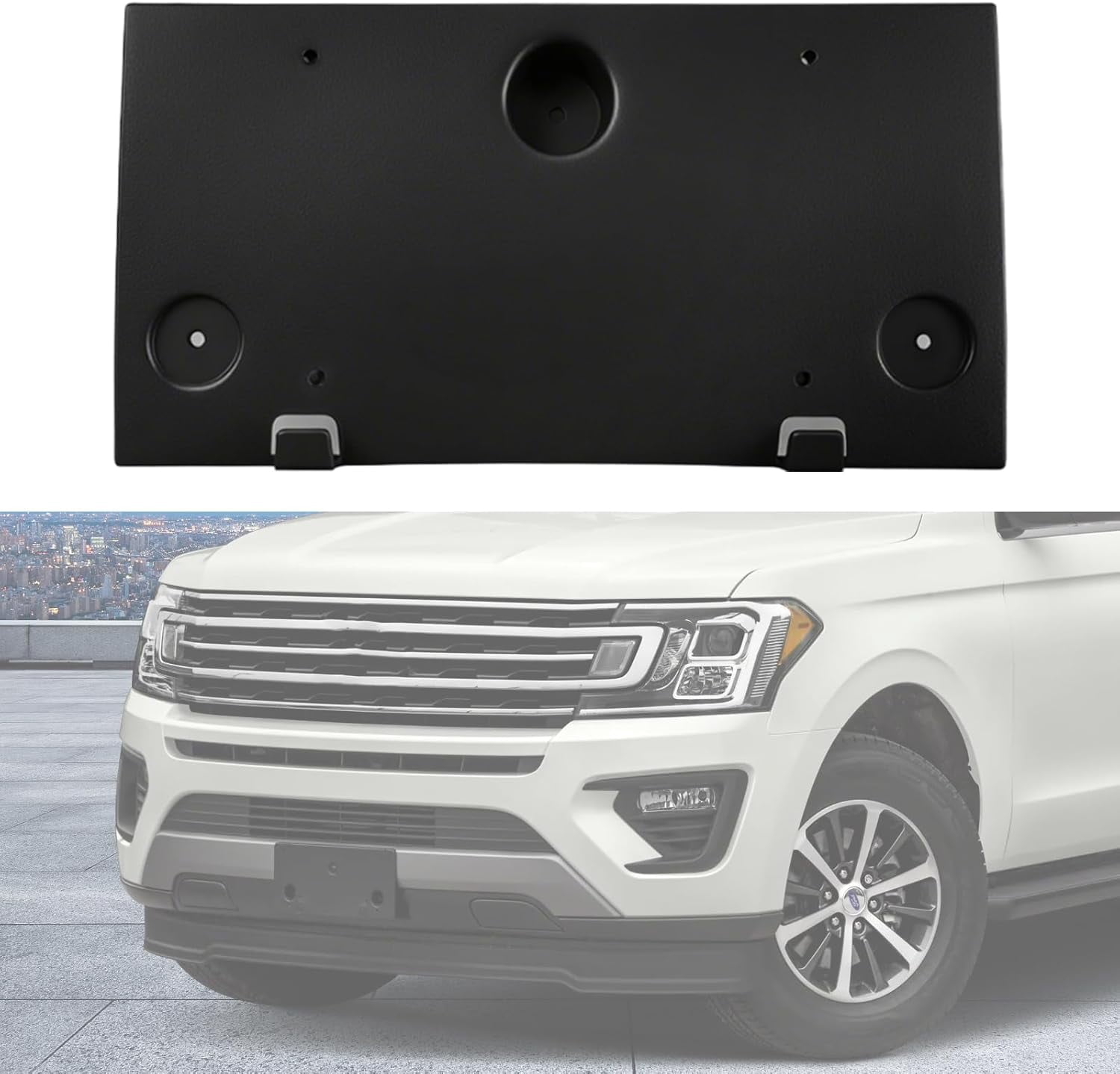 Front Bumper License Plate Bracket Compatible with Expedition 2018 2019 ...