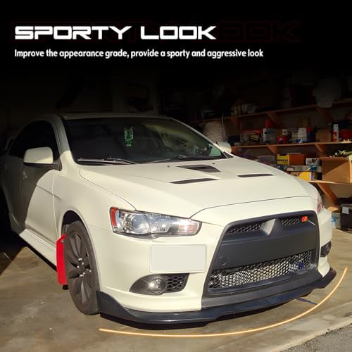 Front Bumper Lip Chin Spoiler, Compatible with 2009-2014 Mitsubishi ...