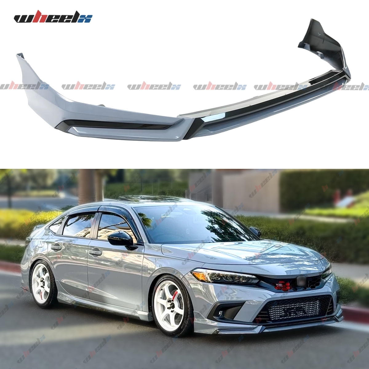 Front Bumper Lip Compatible with 2022-2024 Honda Civic, Air Dam Lower ...