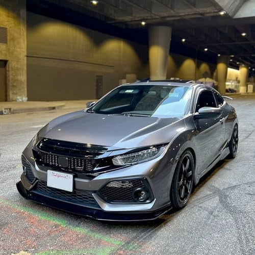 Front Bumper Lip Compatible with 17-21 Honda Civic & FK7 Hatchback GR ...
