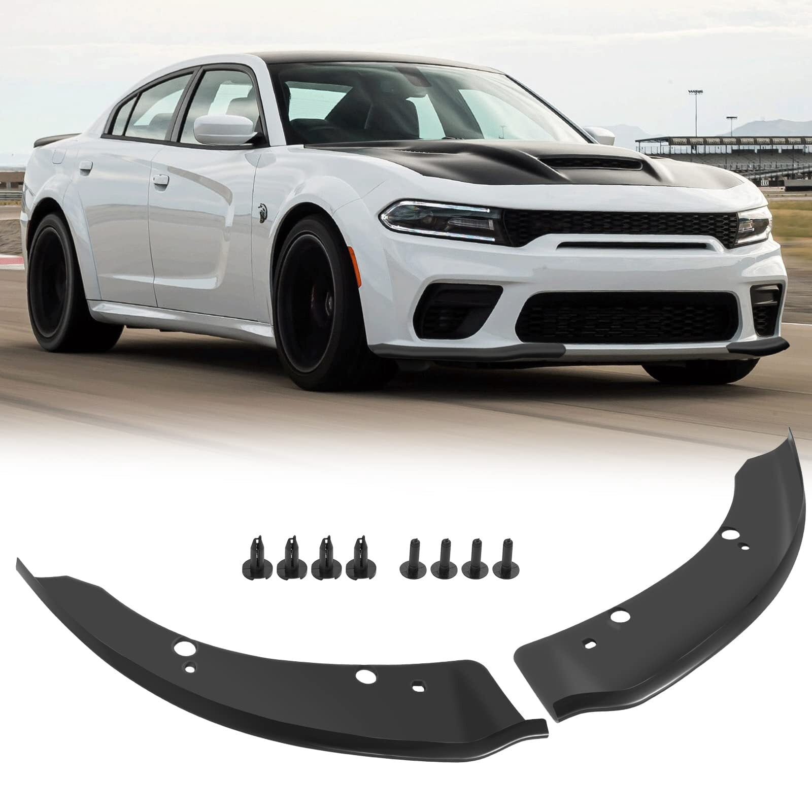 Front Bumper Lip Compatible with Dodge Charger Hellcat/Scat Pack/SRT ...