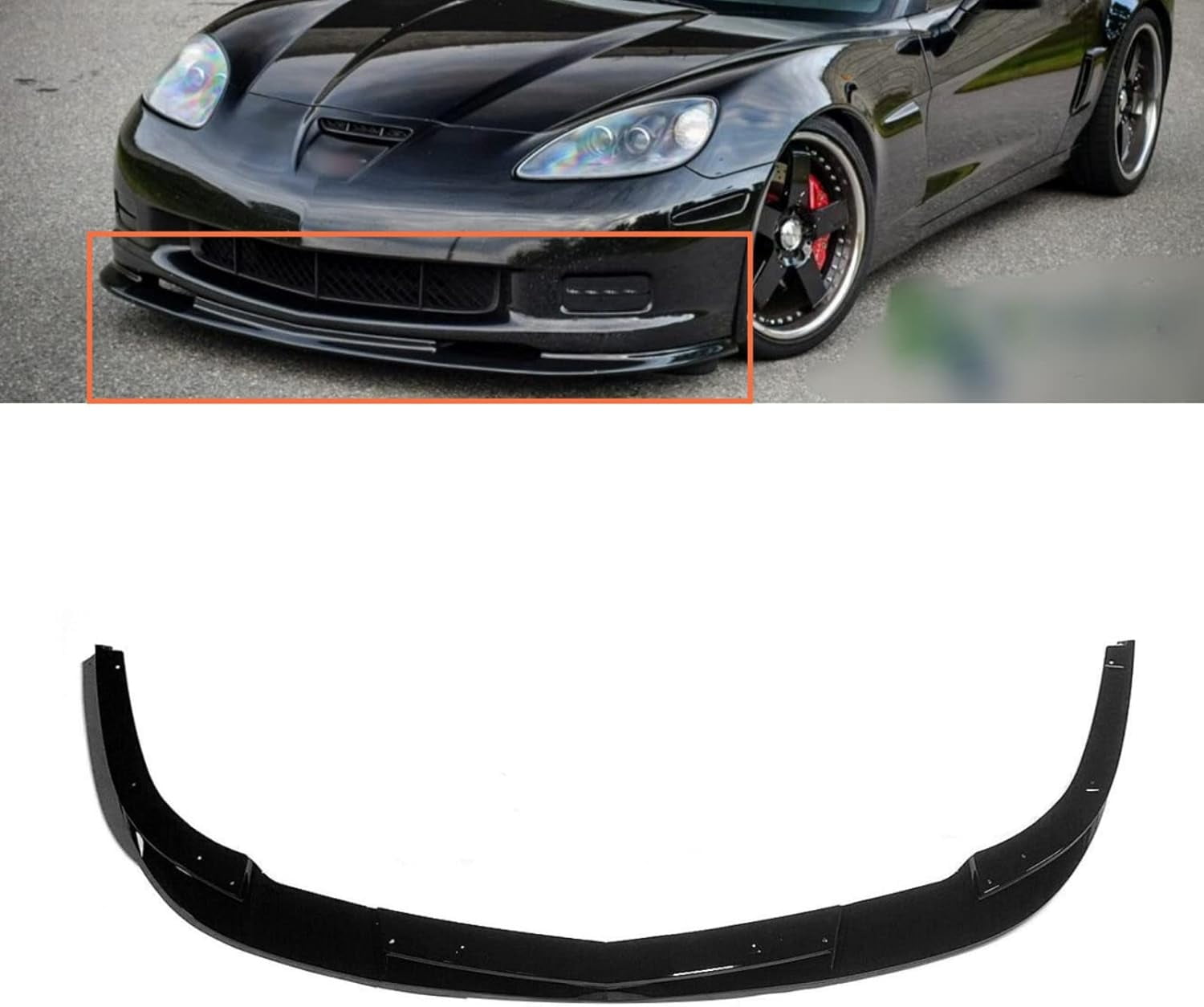 Front Bumper Lip Protector Replacement for Corvette C6 Z06 2005-2013 ...