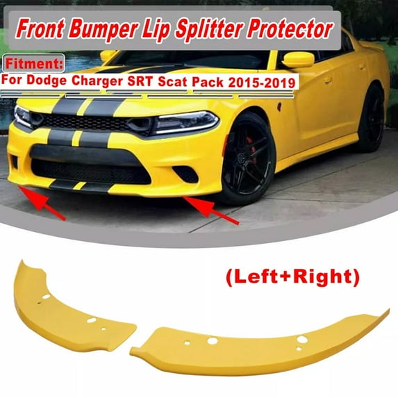 Front Bumper Lip Splitter Spoiler Protector Yellow For Dodge Charger ...