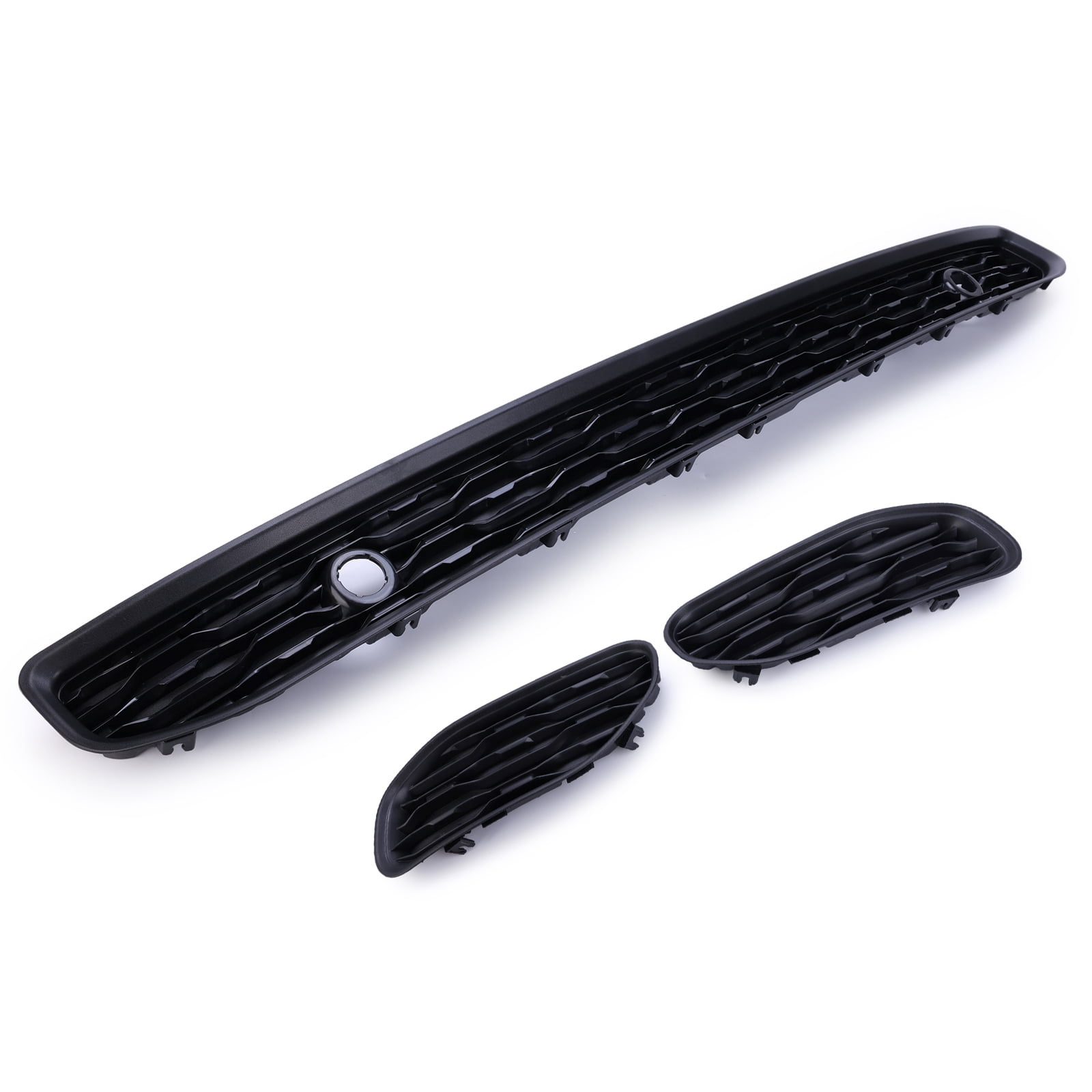 Front Bumper Lower Grille with Tow Hook Covers Plastic Black for RAM ...