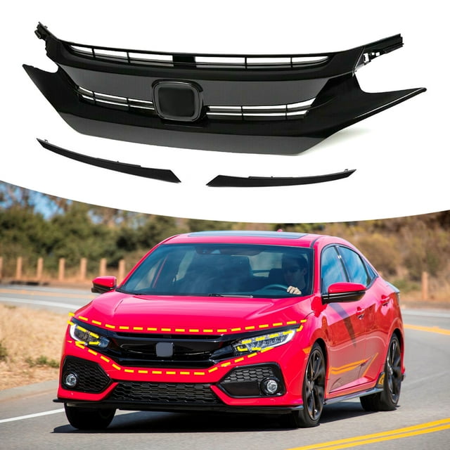 Front Bumper Mesh Grille Front Hood Grille Factory Style For 2016 2017 ...