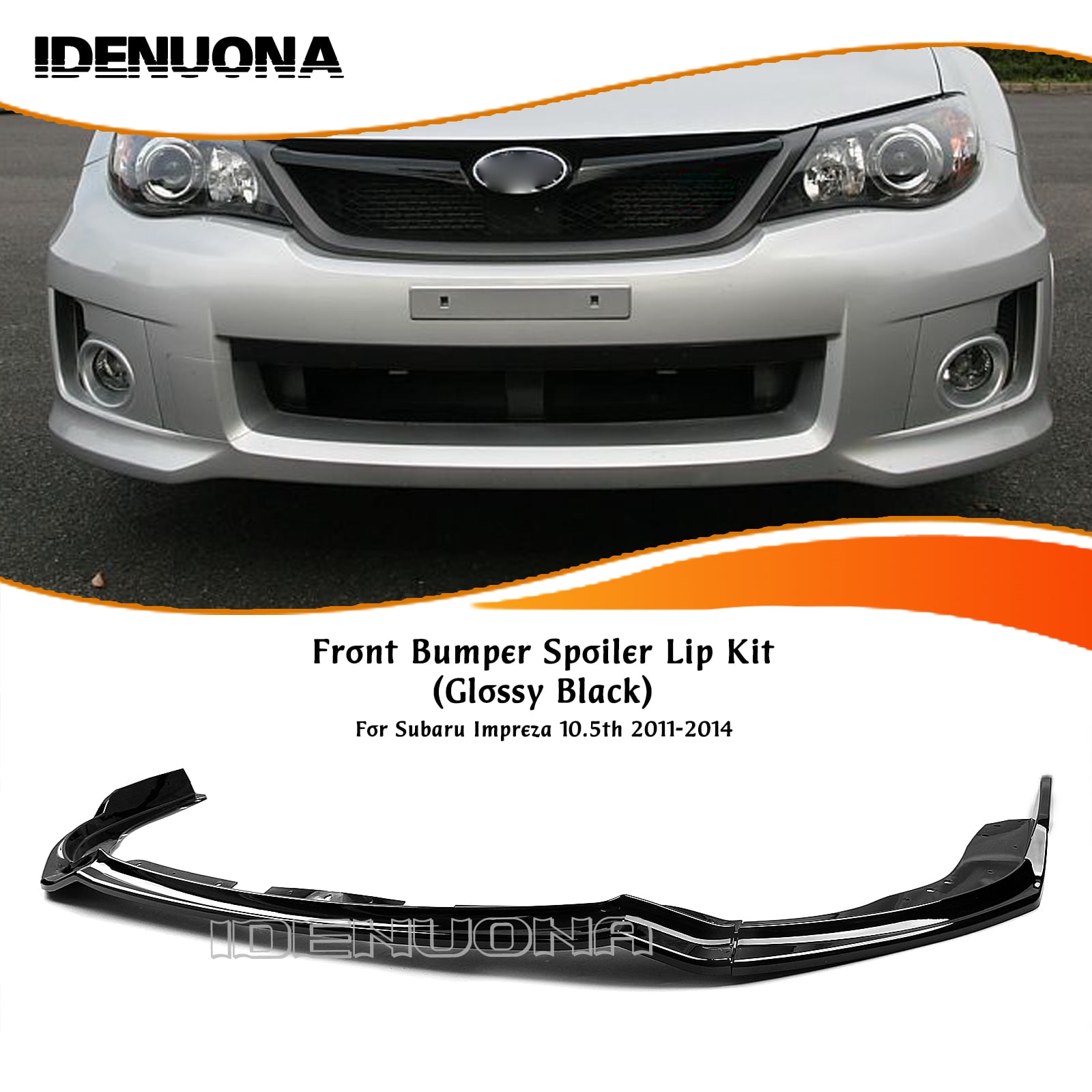 Front Bumper Spoiler Lip Splitter Kit For Subaru Impreza 10.5th 2011 ...