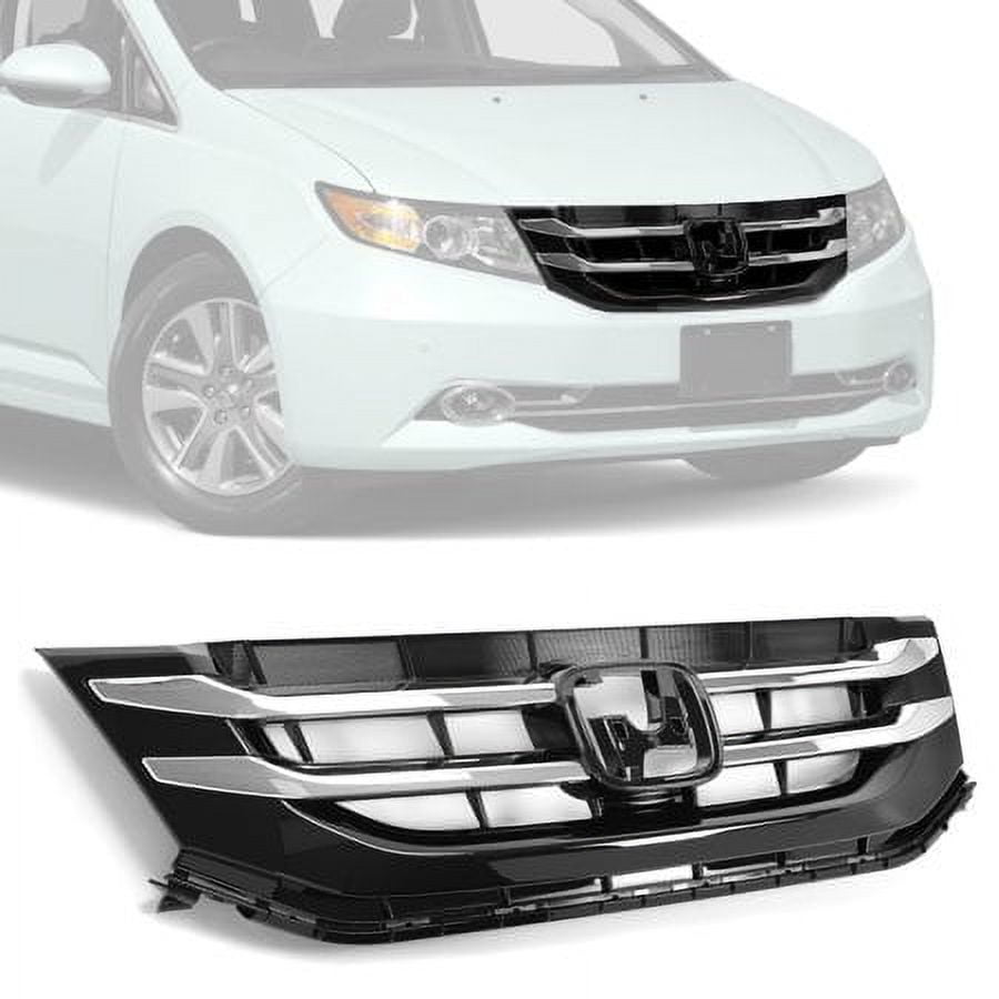 Honda Odyssey 2014-2017 Front Bumper Upper Grill Assembly with Chrome ...
