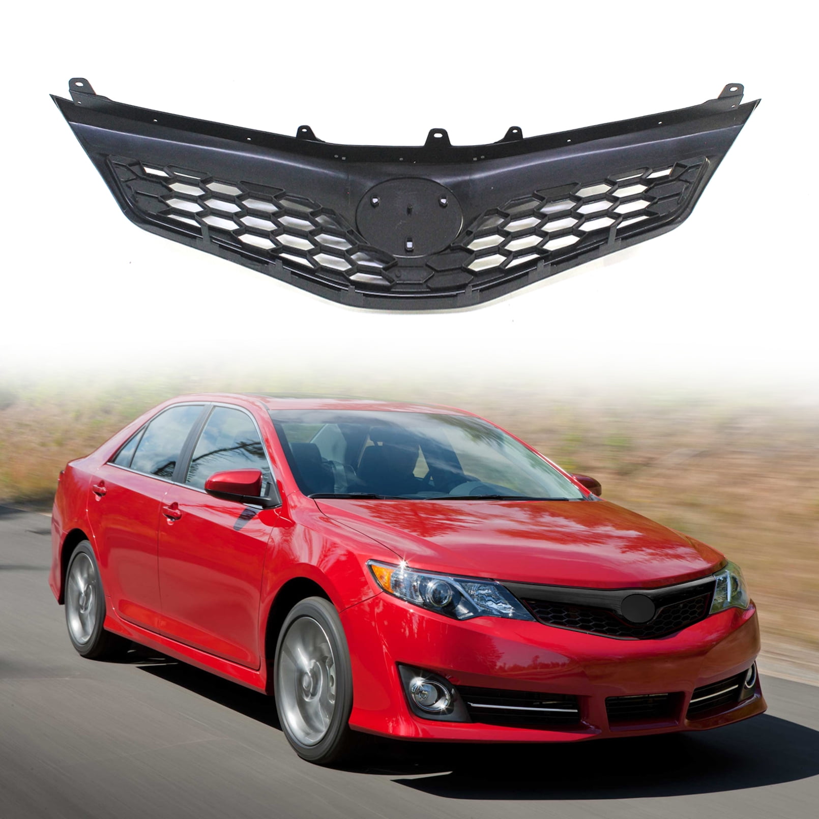 Front Bumper Upper Grille Black Hood Grill Fit for 2012 2013 2014 ...