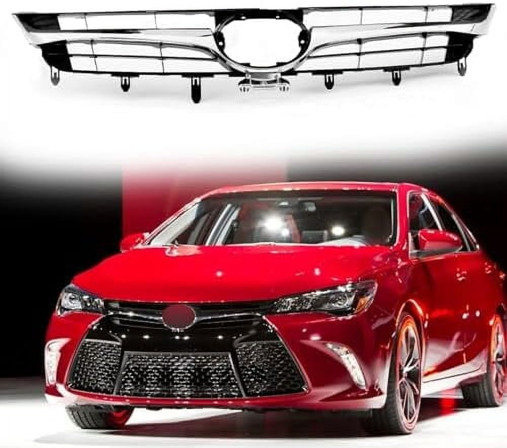 Front Bumper Upper Grille Fit For 2015 2016 2017 Toyota Camry LE XLE ...