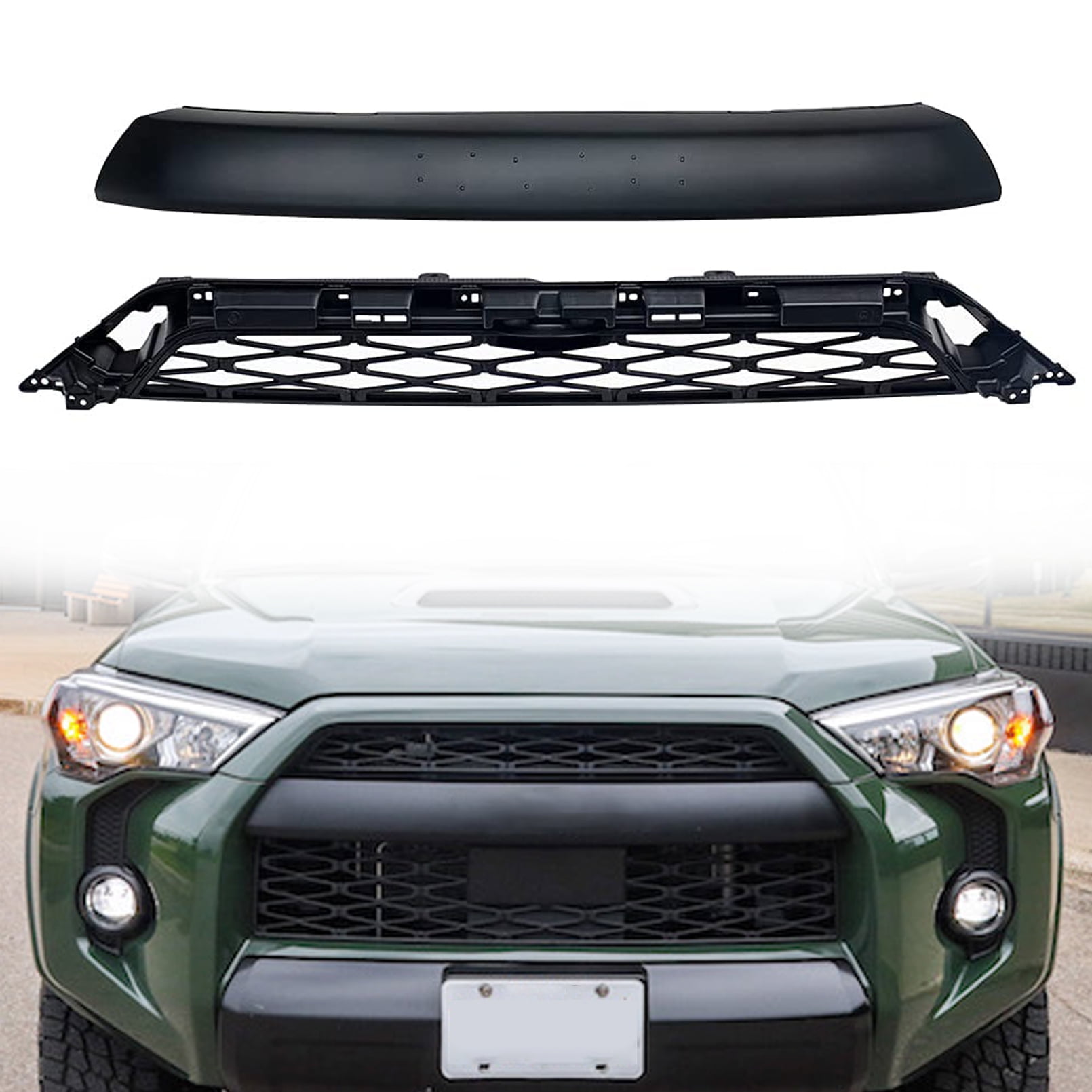 Front Bumper Upper Mesh Grille For 2014-2019 Toyota 4Runner SR5 TRD ...