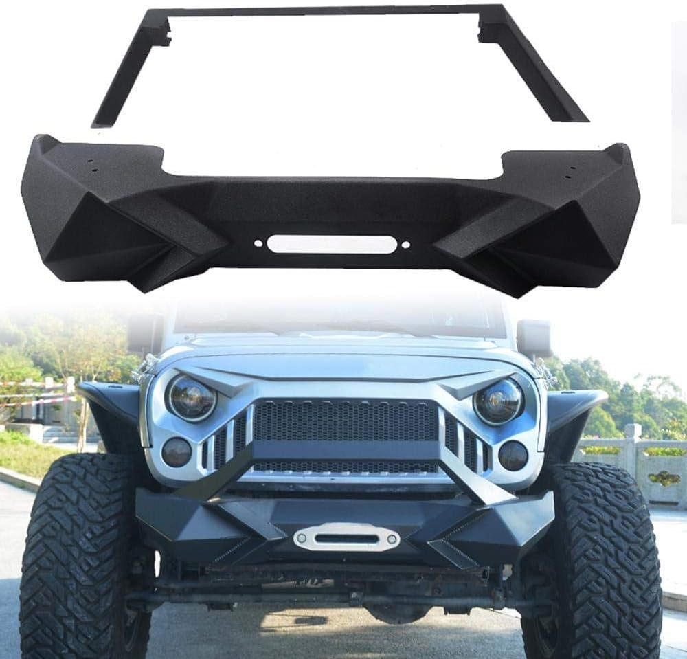 Front Bumper with Winch Plate Compatible with Wrangler Jk (2007-2018 ...