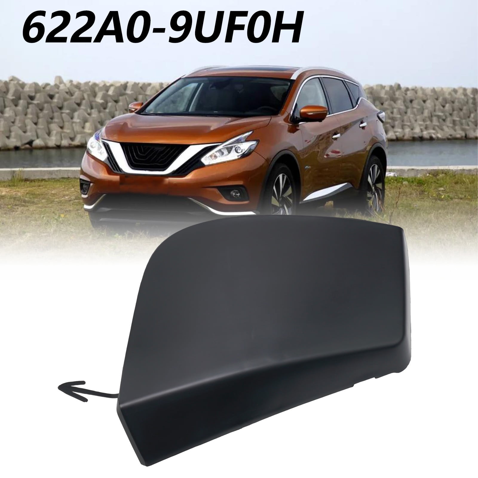 Front Bumper Tow Hook Cover for Nissan Murano 2019-2021 622A0-9UF0H ...