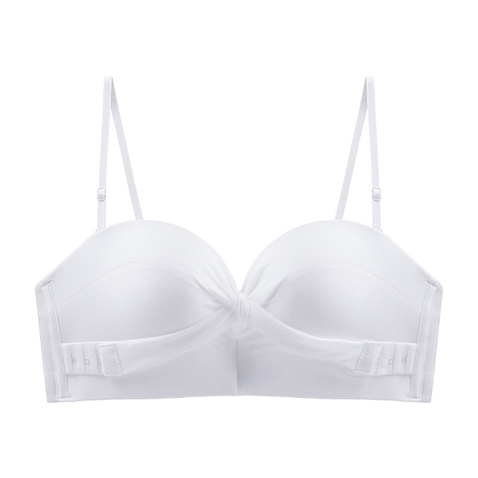 Front Button Breast Lifting Bra Apricot Strapless Backless Sticky Push ...