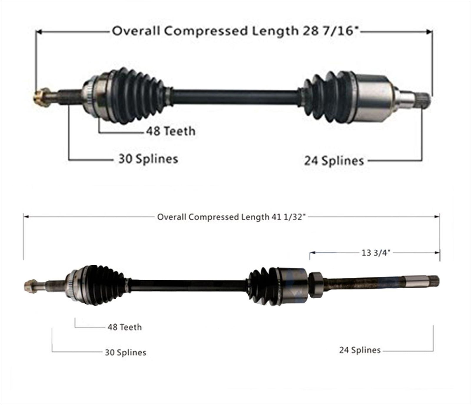 Front CV Drive Axle Shaft for All Wheel Drive AWD for Toyota for Sienna ...