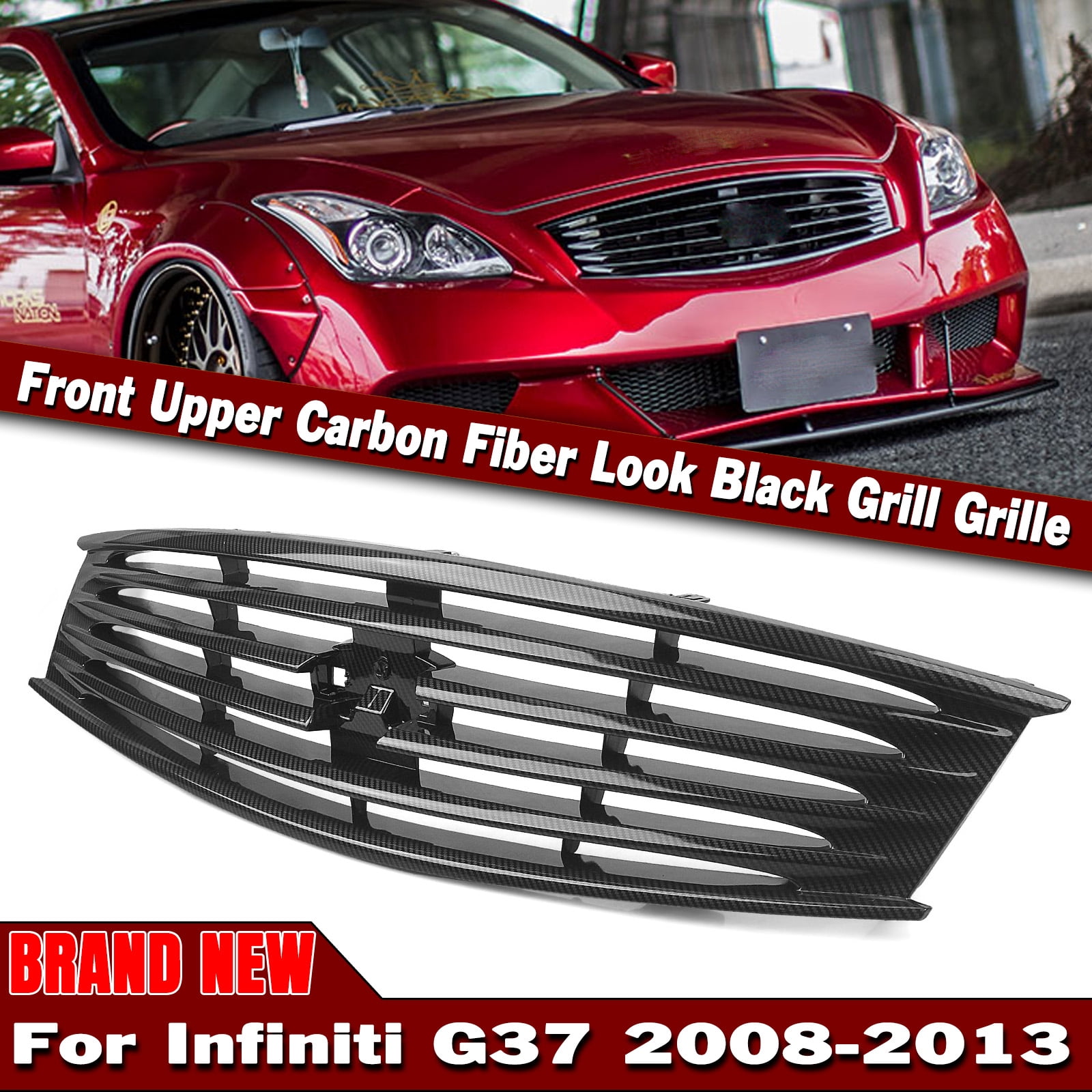 Front Car Bumper Grille Grill for Infiniti G37 2008-2013 2 Door Coupe ...