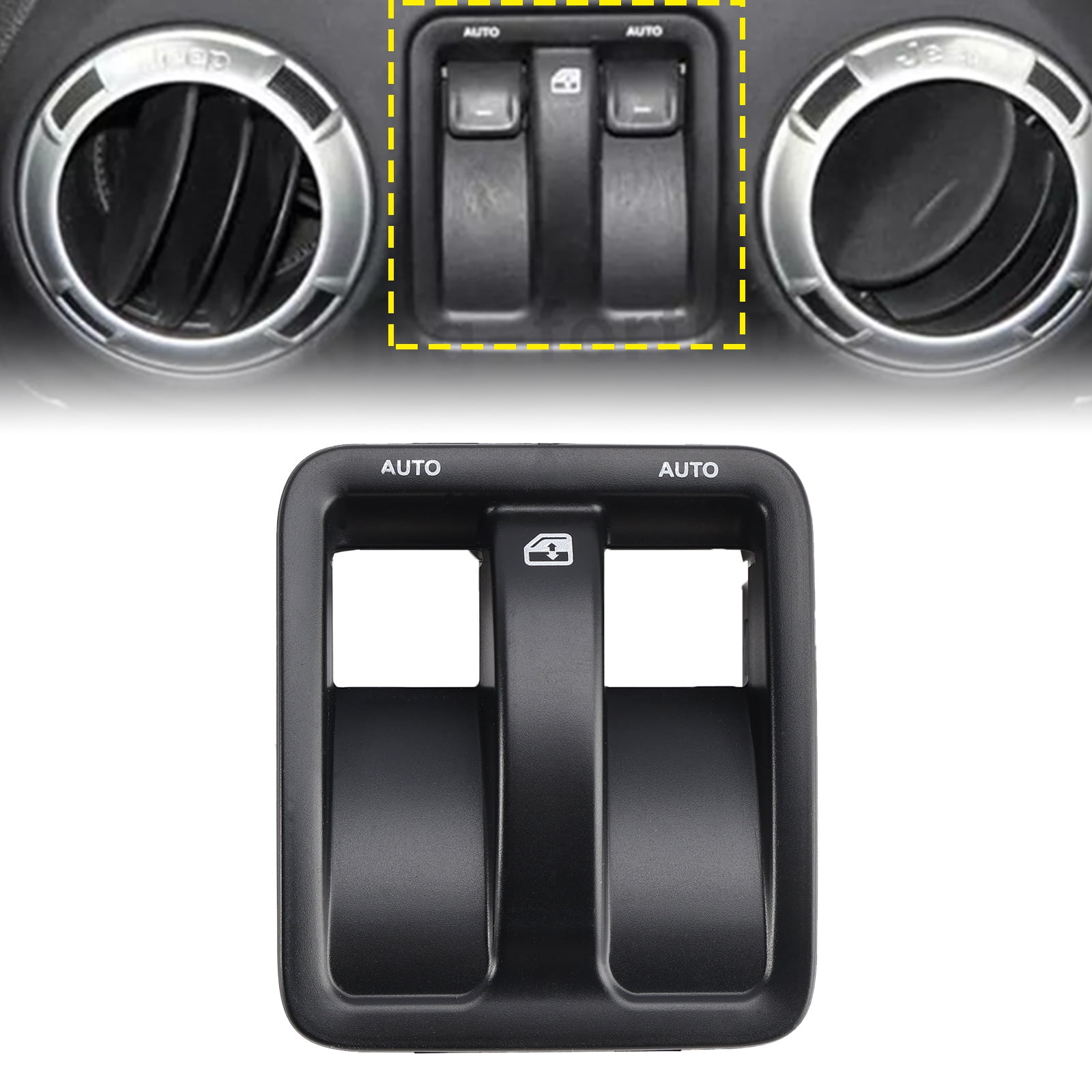 Front Center Dash Window Switch Bezel Panel 1RP74DX9AC for Jeep ...