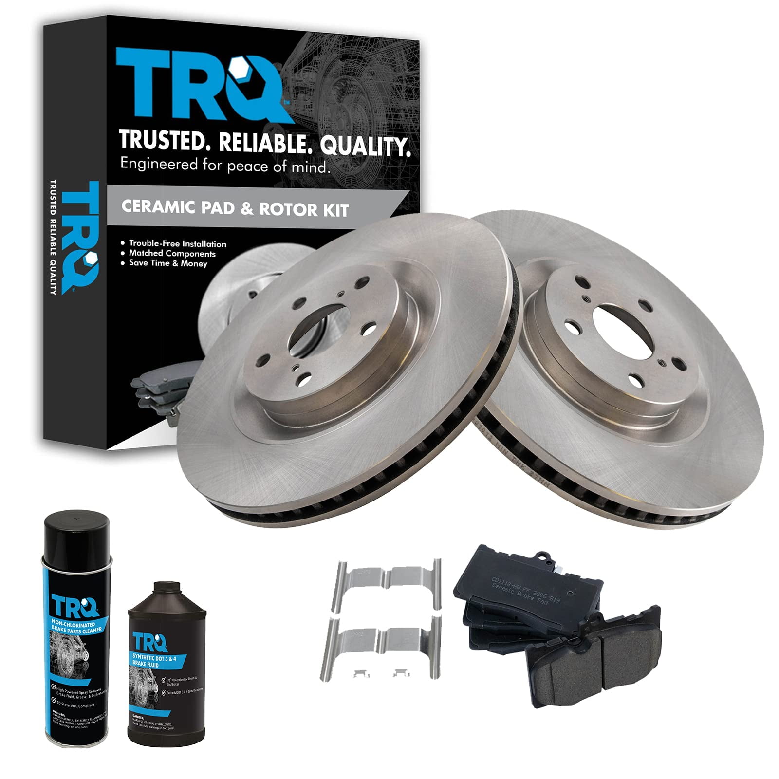 Front Ceramic Brake Pad & Rotor Kit for Lexus GS300 GS350 IS300 RC350 w ...