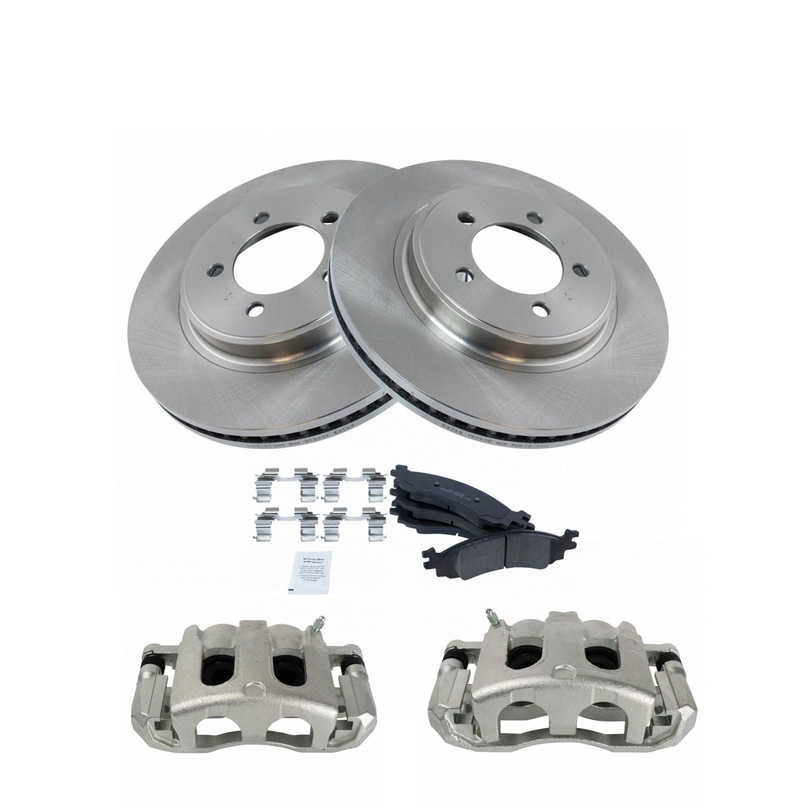Front Ceramic Brake Pad & Rotor Kit for Ford 2006-2010 - Premium Posi ...