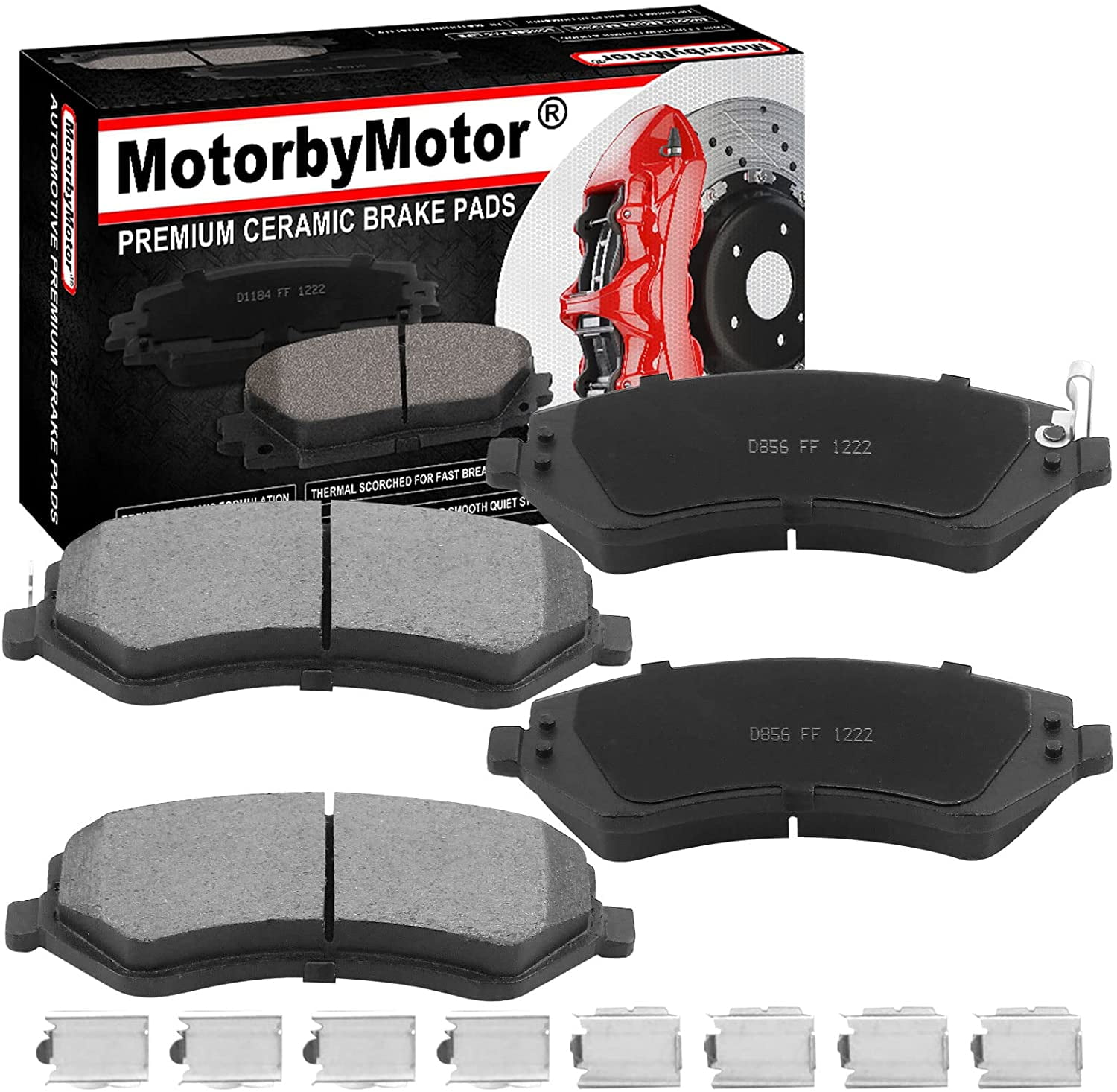 Front Ceramic Brake Pads w/Hardware Kits Fits for Jeep Liberty ...