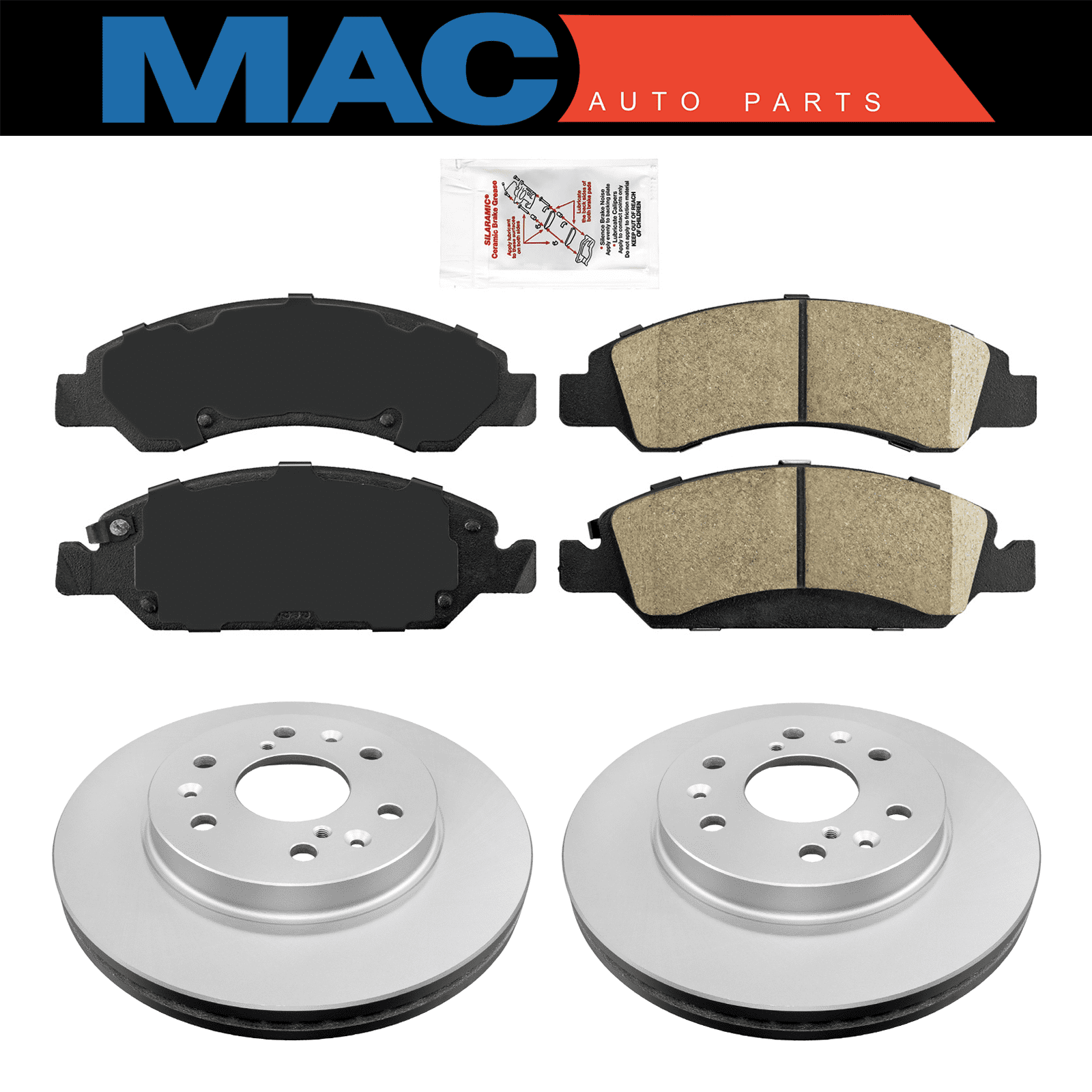 Front Ceramic Pads & Coated Rotors FOR 2008-2020 CADILLAC ESCALADE; ESV ...