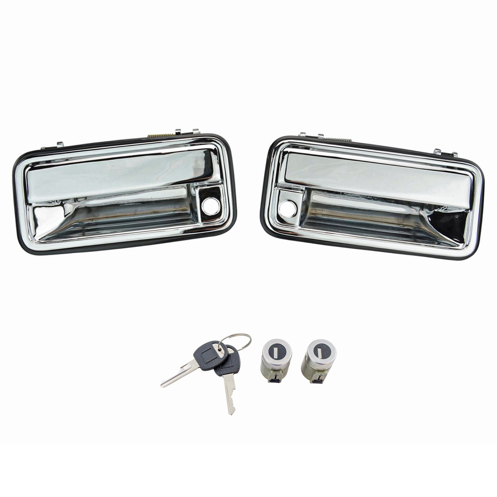 Front Chrome Exterior Outside Door Handle w Lock Cylinder Kit Set for ...