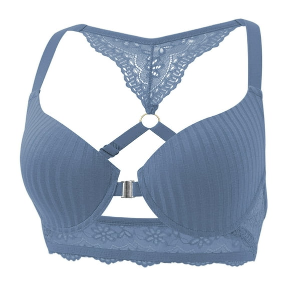 Front Closure Bra for Women, Underwire Support Seamless Thin Cup ...