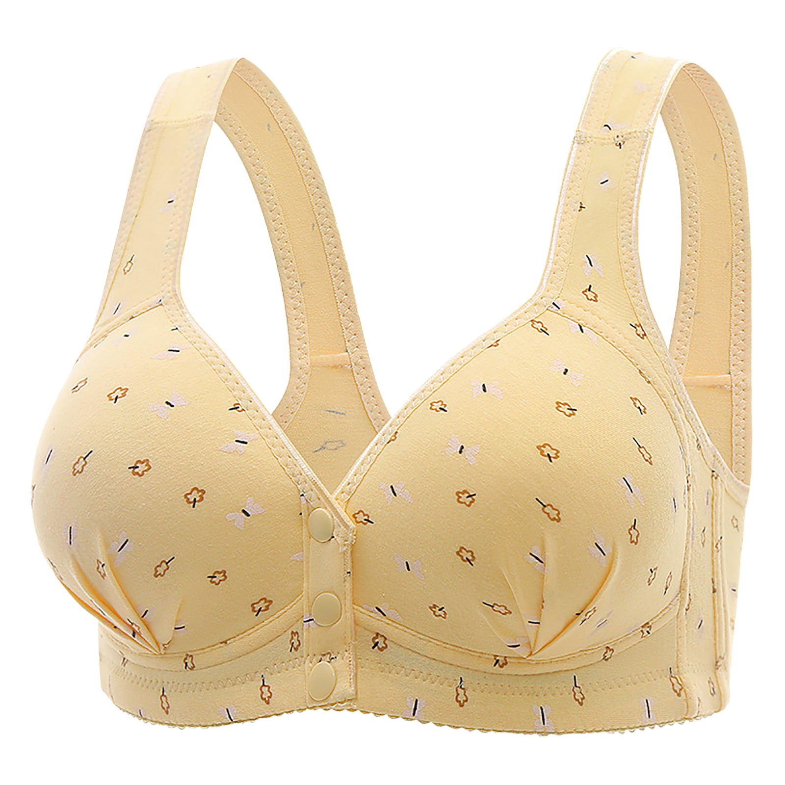 Front Closure Bra for Womens Cami Lace Comfort Wireless Full Coverage ...