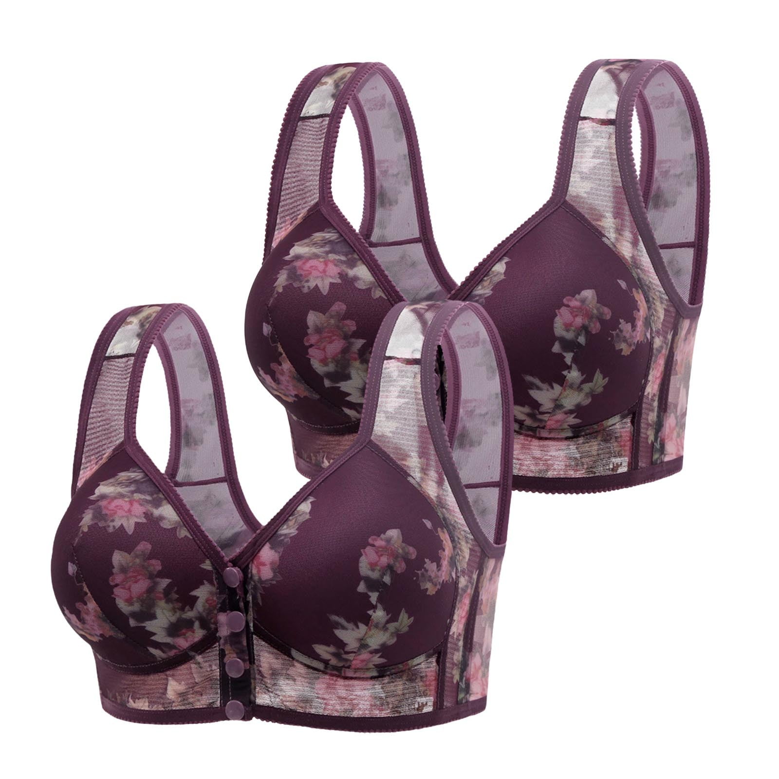 Front Closure Bras for Older Women Push Up Bras for Women Front Closure ...