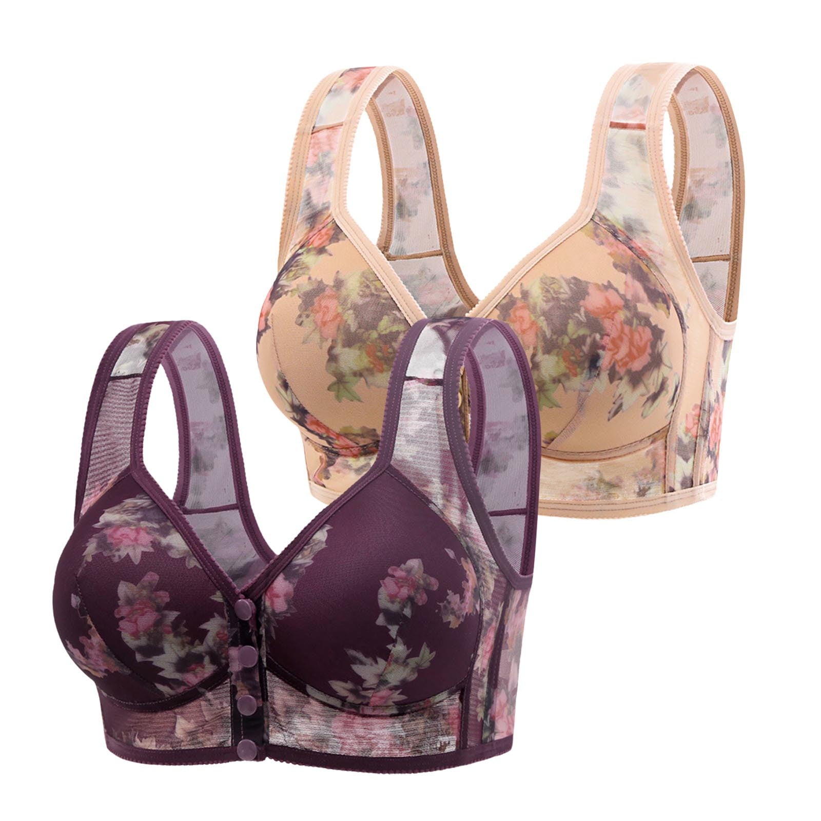 Front Closure Bras for Older Women Push Up Bras for Women Front Closure ...