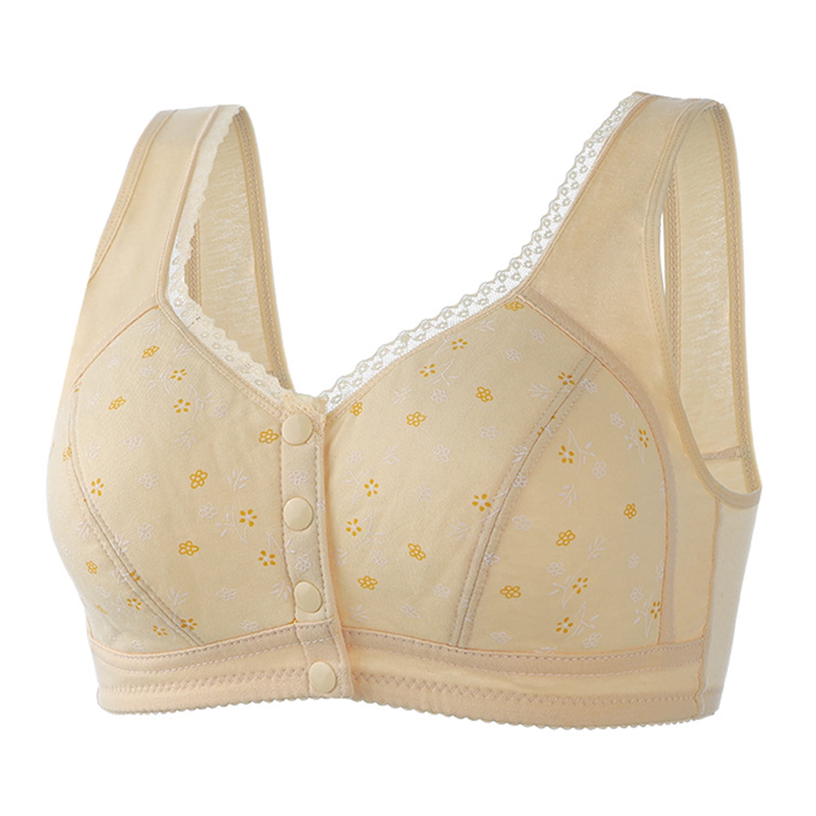 Front Closure Bras for Older Women Cotton Style - No Underwire Full ...