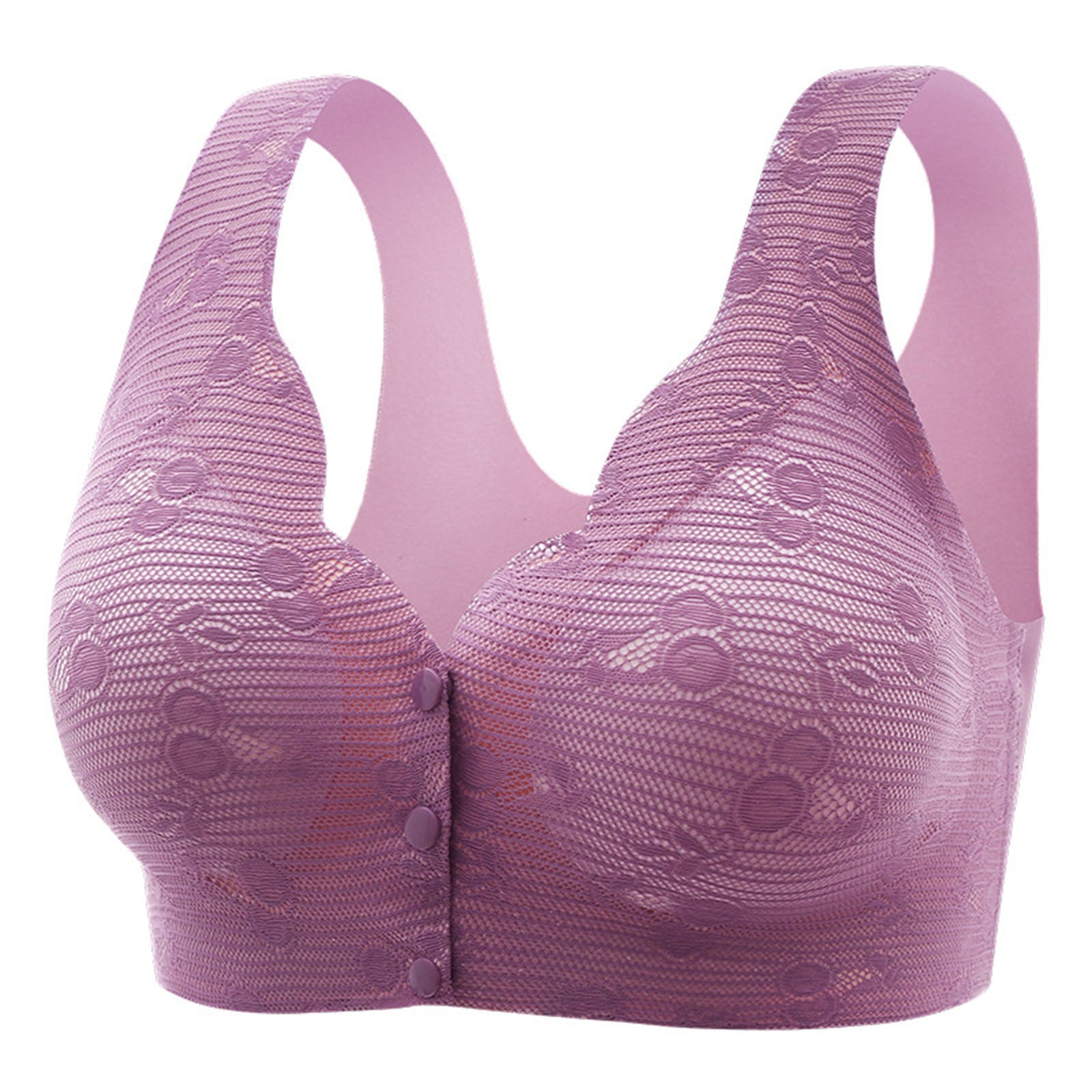 Front Closure Bras for Older Women Daisy Full Coverage Bra Wireless ...
