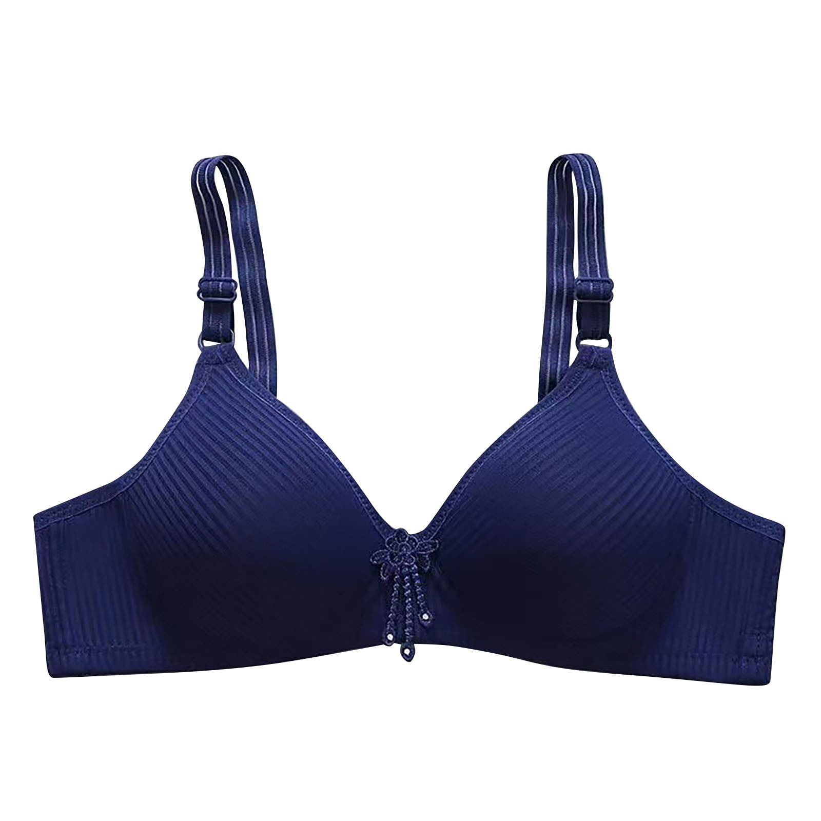 Front Closure Bras for Seniors Women Back-Smoothing Bra Feature V-Neck ...