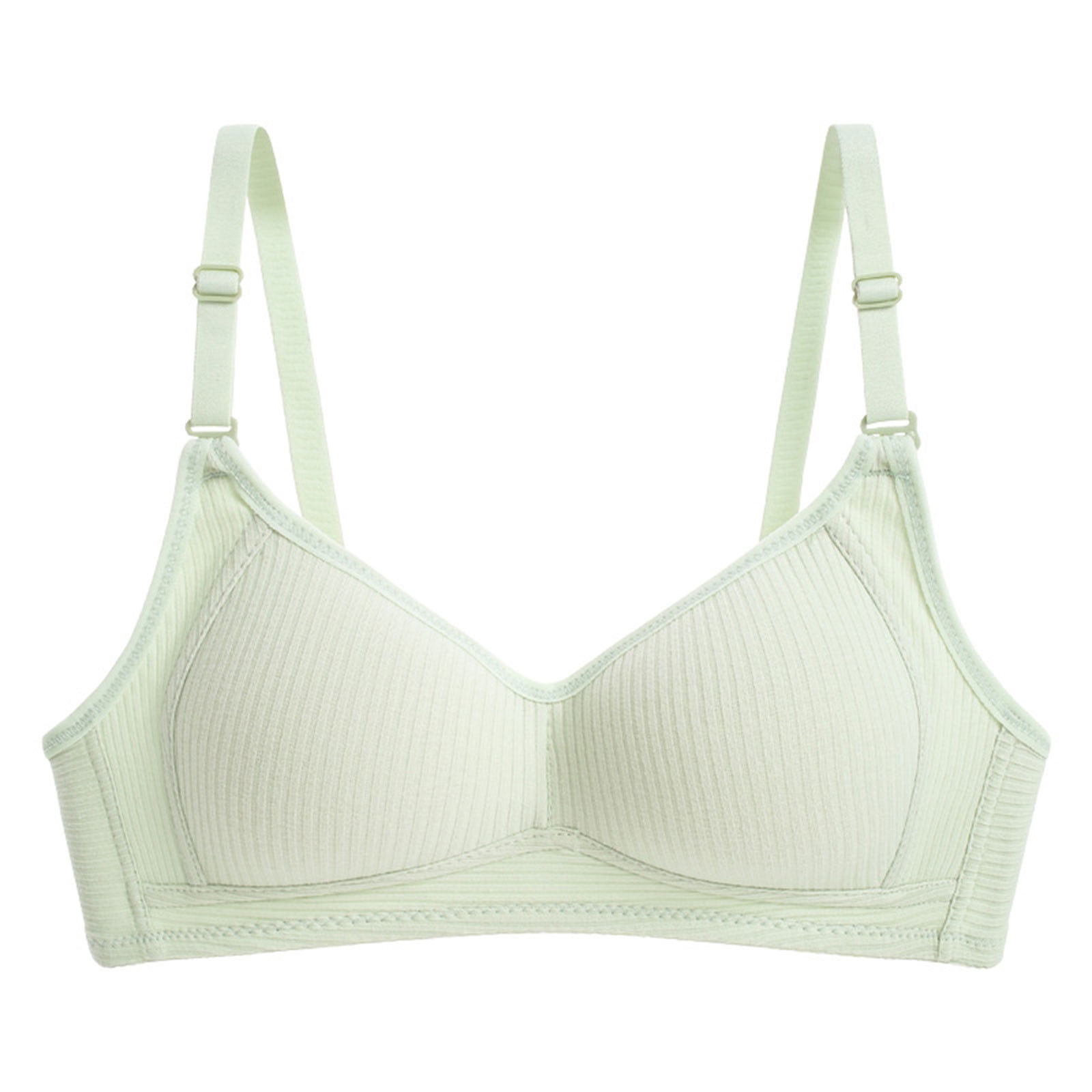 Front Closure Bras for Seniors Women Full-Coverage Bra Feature V-Neck ...