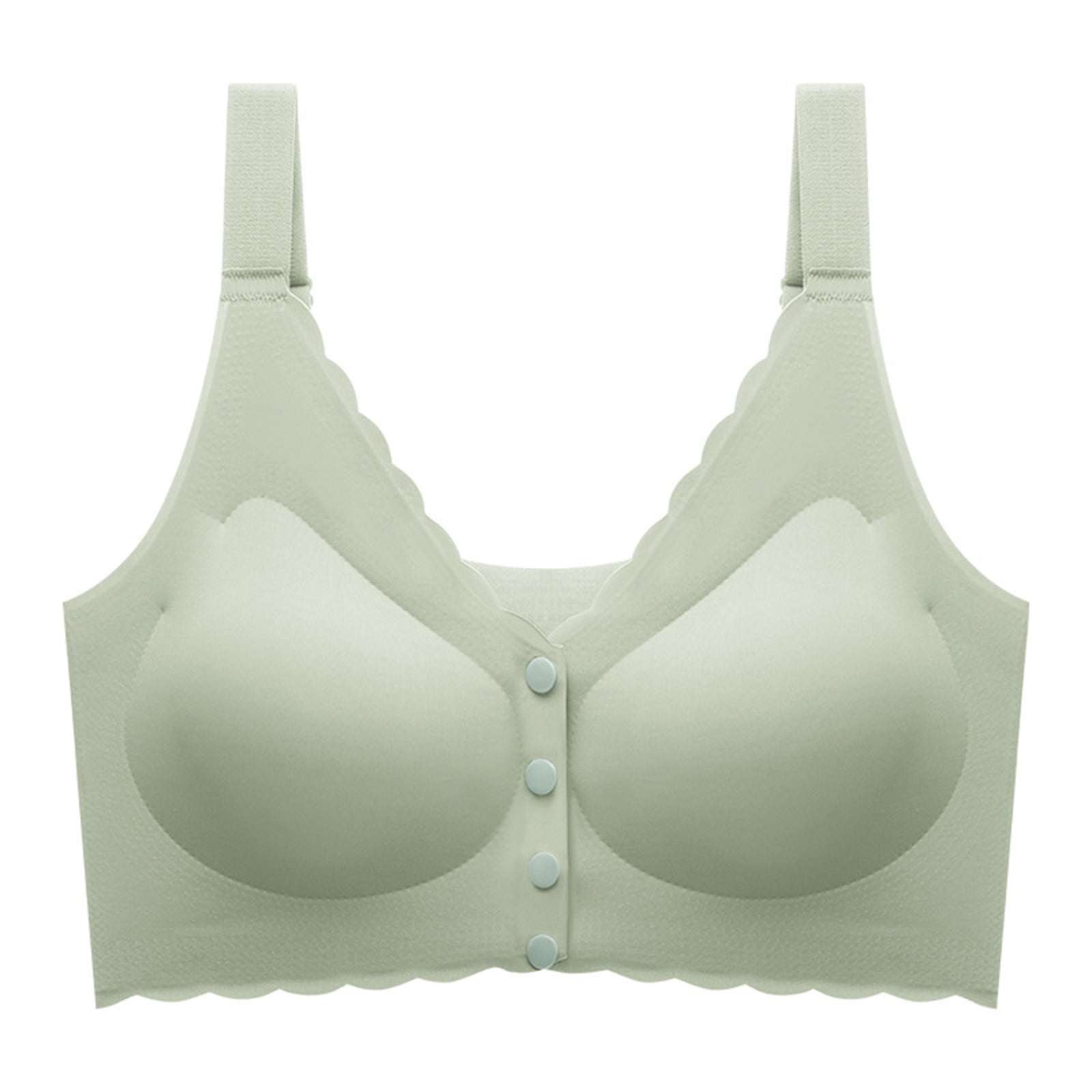 Front Closure Bras for Women Seamless Bralettes Wireless V Neck Sleep ...
