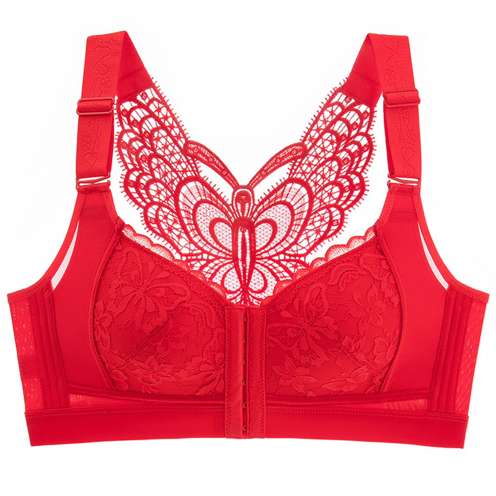 Front Closure Wireless Minimizer Bra for Women - Seamless Full Coverage ...