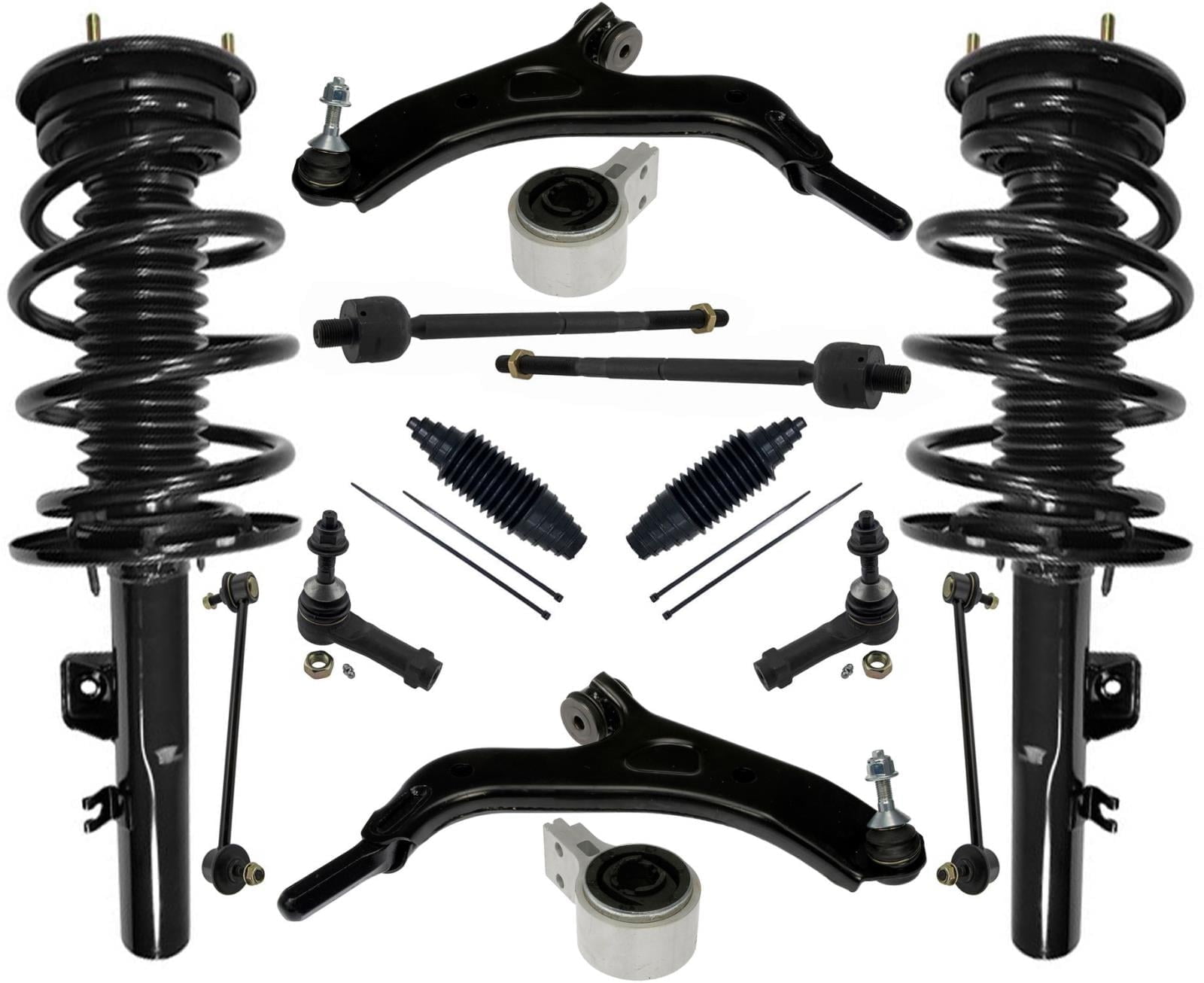 Front Complete Struts Control Arms Tie Rods & Links For Ford Taurus X ...