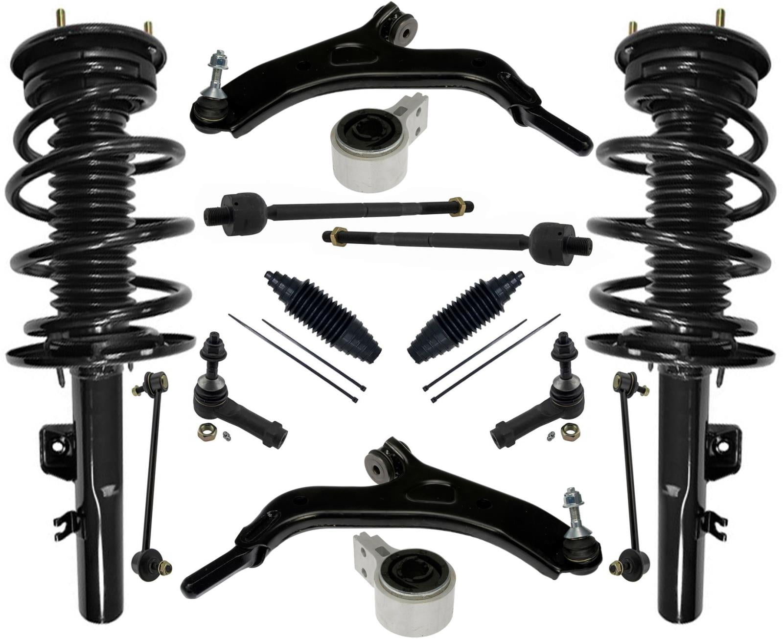 Front Complete Struts Control Arms Tie Rods & Links For Ford Taurus X ...