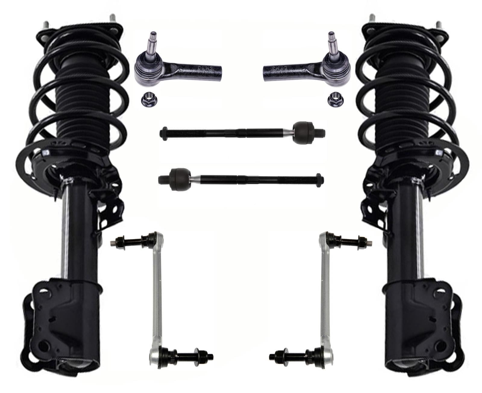 Front Complete Struts Inner Outer Tie Rod Links For 2015-2019 Ford ...